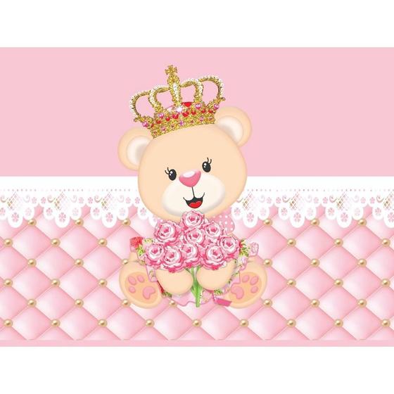 Ursinho Ursinha Rosa Papel De Arroz Para Bolos 2 - Mec Art - Papel de ...