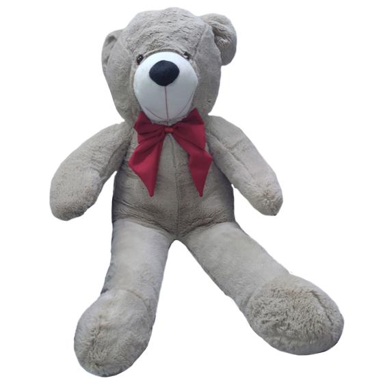 Urso De Pelúcia Grande 1,1 M Teddy Com Laço Colorido - Luck Baby ...