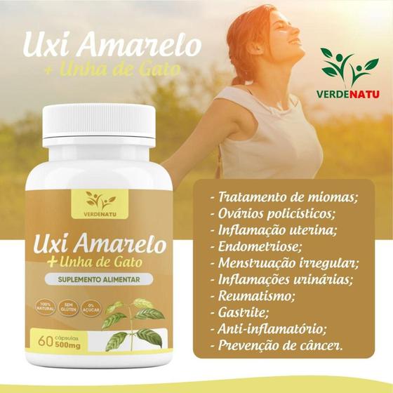 Uxi Amarelo + unha de Gato suplemento alimentar - Verde Natu ...