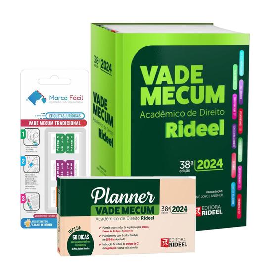 Vade Mecum Acadêmico de Direito Rideel 38ª Edição - 2024 + Planner ...