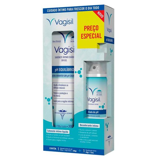 Vagisil Prevent Plus Kit Sabonete Íntimo em Gel + Desodorante ...
