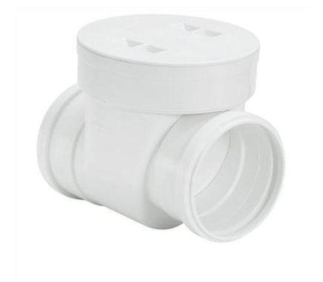 Válvula de retenção esgoto 100mm 4 polegadas pvc Plastubo - Válvula ...