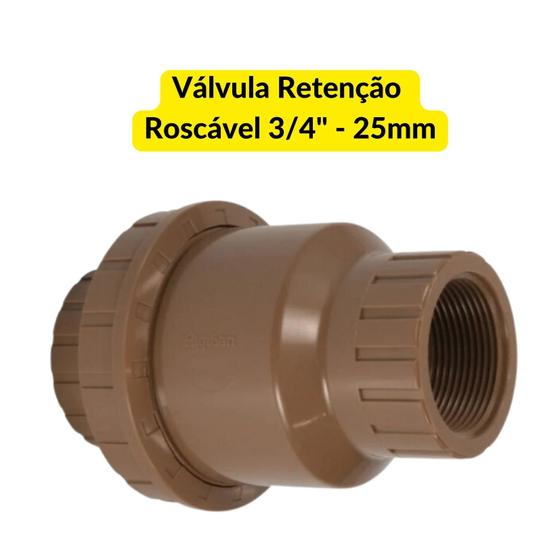 Válvula De Retenção/Pé com Crivo (Roscável ou Soldável) 3/4, 1", 1 1/2 ...