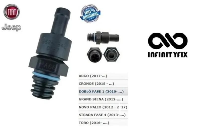 Valvula pcv cabecote motor etorq 1.6 1.8 original fiat 55224541 - Fiat ...