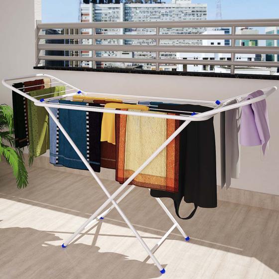 Varal De Chão para Roupas Dobravel Com Abas 100 Cm - Leiromar - Varal ...