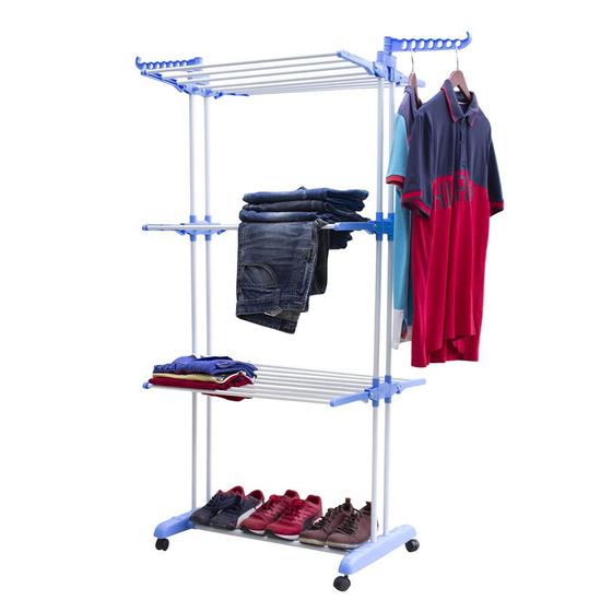 Varal de Inox Retratil Aluminio Chão Magico Branco Recolhível Retrátil ...