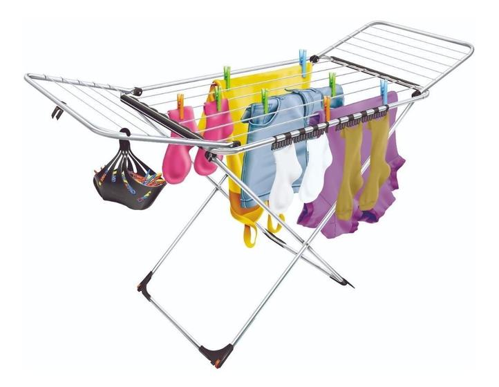 Varal De Roupas Chao Grande Aluminio - Nao Enferruja Gigante - Secalux ...