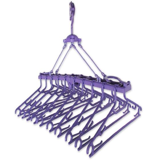 Varal de Roupas Retrátil com 8 Cabides Multiuso - Globoplastic - Varal ...