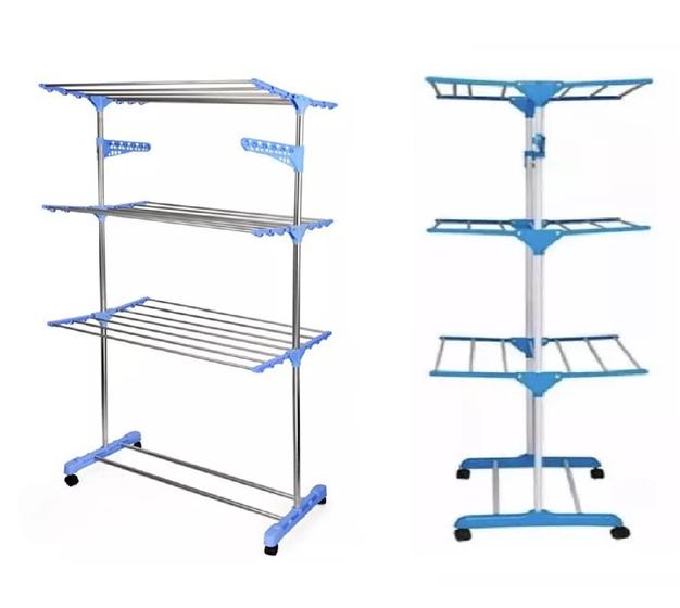 Varal de Roupas Vertical de Chão com 3 Andares Dobrável - Vari Tudo ...