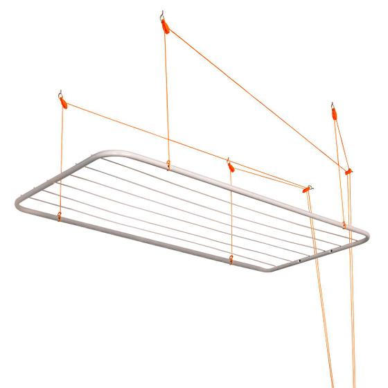 Varal de teto Grande Reforçado com kit para instalação 90x56 - Maxeb ...