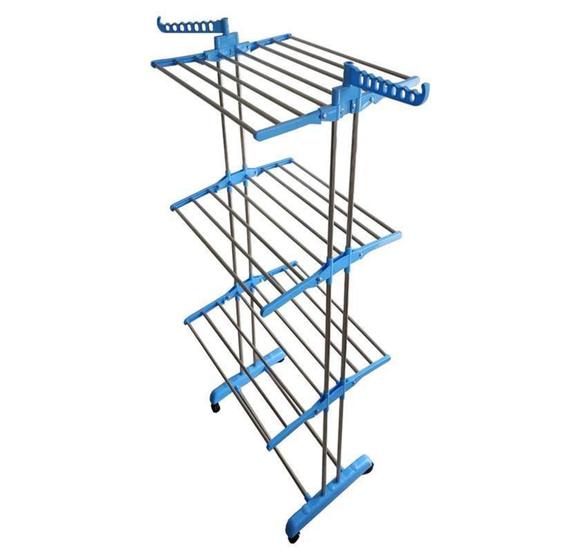 Varal Megavaral De Chão Dobrável 3 Andares Inox Topen Home - Varal ...