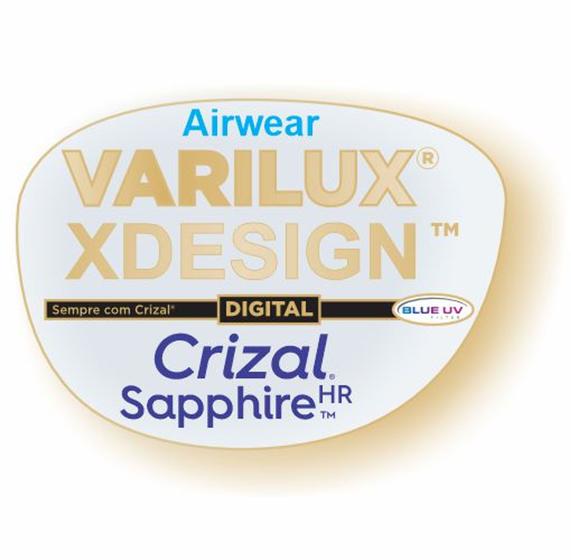 Varilux X Design Airwear Blue Uv Crizal Sapphire Hr - Essilor / Varilux ...