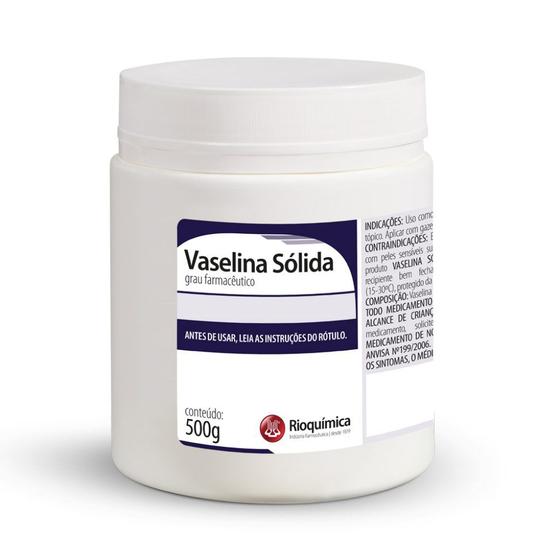 Vaselina Sólida 500g Pomada Rioquímica - Rioquimica - Vaselina ...