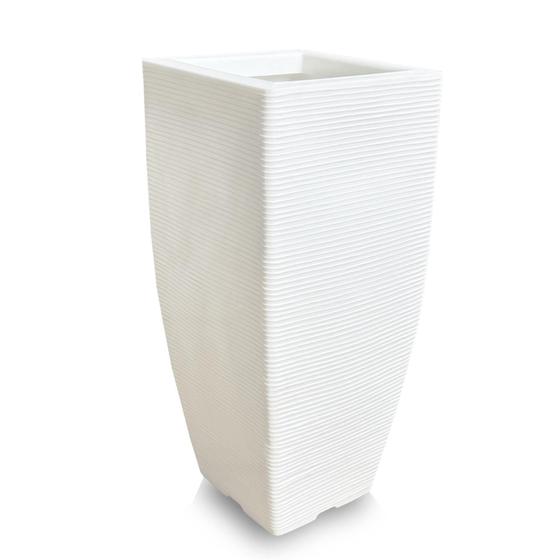Vaso De Planta Quadrado Alto Em Polietileno 90X40 Cm Branco - Foster ...