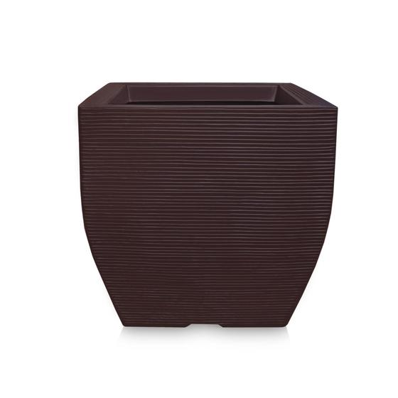 Vaso De Planta Quadrado Grande De Polietileno 70X70 Café - Foster Plast ...