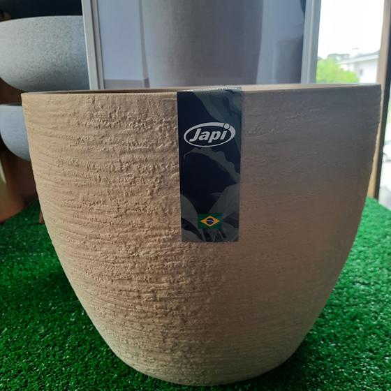 Vaso polietileno Japi Europa Redondo 42 cm cor Areia JVERD42 - Vasos para Plantas - Magazine Luiza