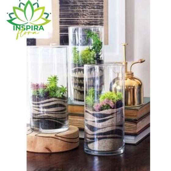 Vaso Tubo Vidro Cilindro 20x30 Pinterest Decoração Flores Arranjos ...
