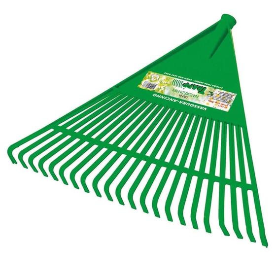 Vassoura Ancinho Rastelo 22 Dentes Verde Sem cabo (FJ-1010) - Trapp ...