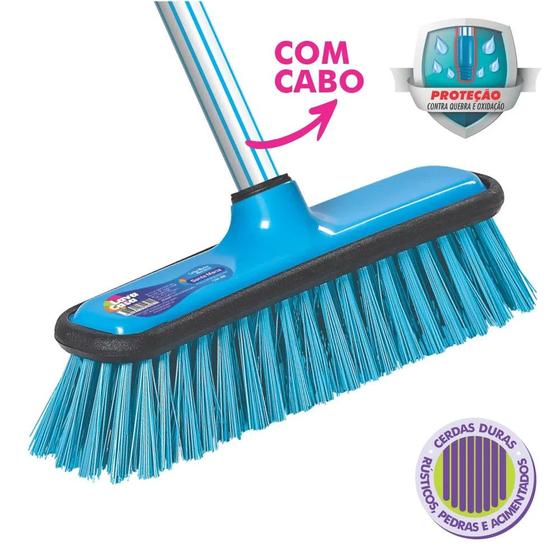 Vassoura Lava Casa Plástica Uso Externo Com Cabo Santa Maria - Vassoura ...