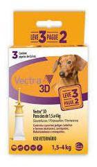 Vectra 3d Cães de 1,5 A 4kg Leve 3 Pague 2 - Ceva - Antipulga e ...