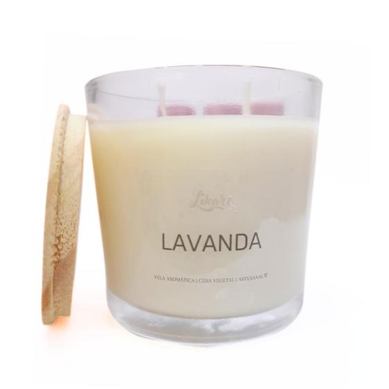 Vela Aromática Vegetal Perfumada Lavanda 190g Likare - Likare Home ...