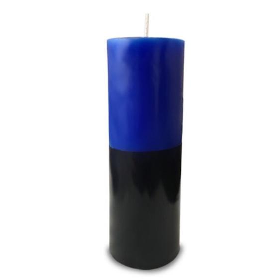 Vela De 7 Dias Votiva Bicolor Azul e Preta 260g - Gistar Fábrica e ...
