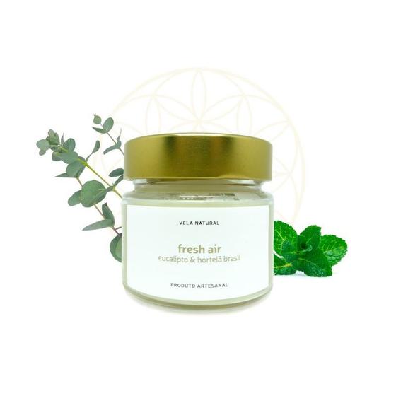 Vela Natural Fresh Air - Eucalipto & Hortelã Brasil - 150g - Lily de ...
