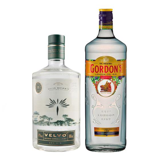 Velvo Botanic 800ml + Gordons Gin 750ml - Gin - Magazine Luiza
