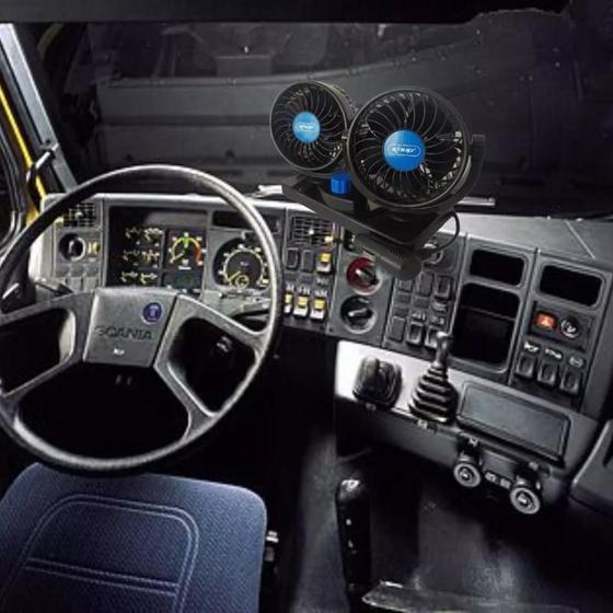 Ventilador Automotivo 12V Ar Condicionado 2 Níveis Velocidade Duplo ...