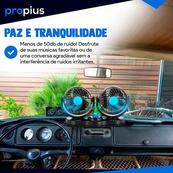 Ventilador Automotivo 12V Carro Caminhão Van Suporte 2 Níveis ...