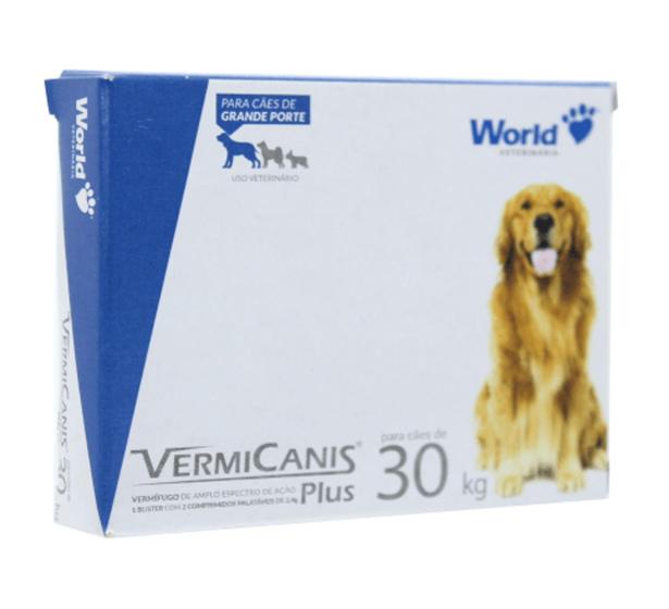 Vermicanis plus 2.4 g 30 kg com 2 comp - World - Vermífugo - Magazine Luiza