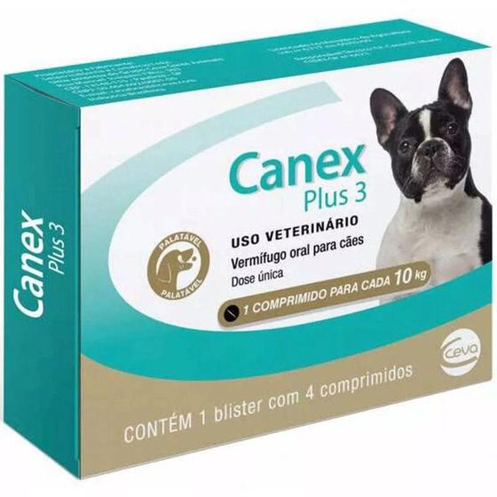 Vermífugo Giardia Canex Plus 3 Cães 10kg 04 Comprimidos - Ceva - Vermífugo - Magazine Luiza