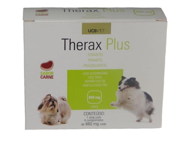 Vermífugo Therax Plus 660mg 4 comp - Ucb - Vermífugo - Magazine Luiza