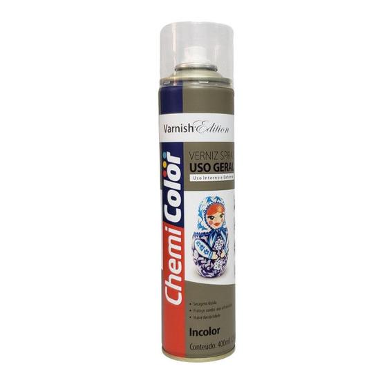 Verniz Spray para Uso Geral Incolor 400ml / 250g ChemiColor - Verniz ...