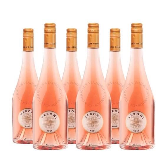 Veroni Rosé 750ml Vinho Chileno - Caixa com 6 Garrafas - Espumante ...