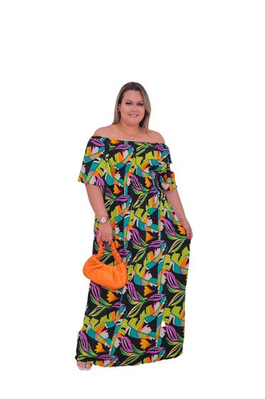 Vesido Longo Plus Size Estampa Exclusiva 2022 moda para gordinhas ...