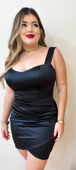 Vestido Curto Tercido acetinado - RL MODAS - Vestido Feminino - Magazine Luiza