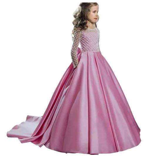 Vestido Infantil Festa Daminha Aia Dama de Honra Florista Comunhão ...