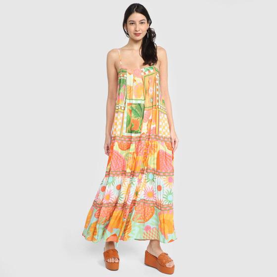 Vestido Longo Farm Casa Na Praia - Saída de Praia - Magazine Luiza