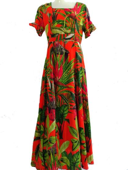 Vestido Longo M Ensaio Fotográfico Geizi Laranja Casamento Moda ...