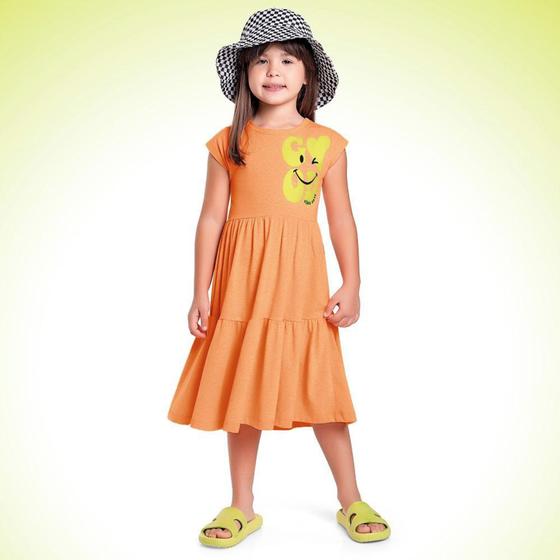 Vestido Midi Good Happy Infantil Fakini Kids - Vestido Infantil ...