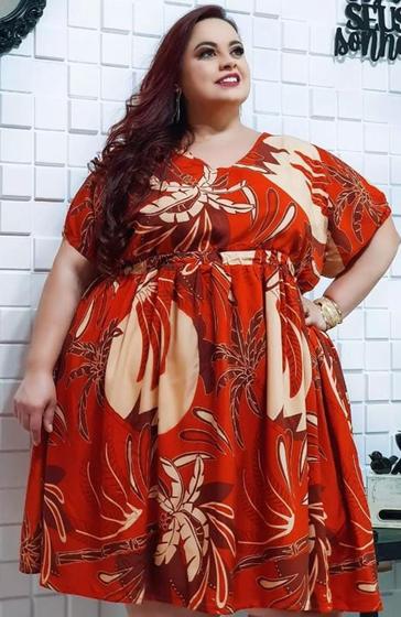 Vestido Plus Size Vermelho - Márcia Brandão - Vestido Plus Size ...