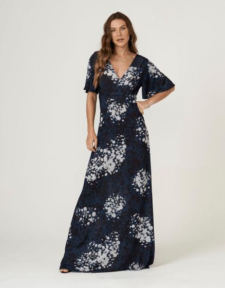 Vestido Zinzane Audrey Longo PP - AZUL - Vestido Feminino - Magazine Luiza