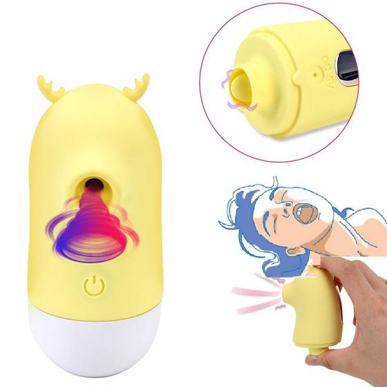 Vibrador Sucção Alce 2 Em 1 Língua Sugador Oral Clitóris Estimulador