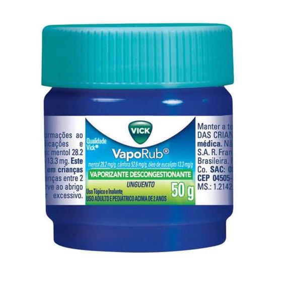 Vick VapoRub Vaporizante Descongestionante 50g Gripe Resfriado ...