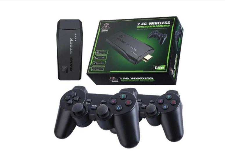 Video Game Stick Box 4k + 02 Controles Sem Fio + 64GB + 15.000 Jgs ...