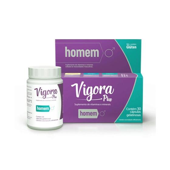 Vigora Plus Homem Vitaminas E Minerais C/ 30 Cápsulas - PRATI DONADUZZI ...