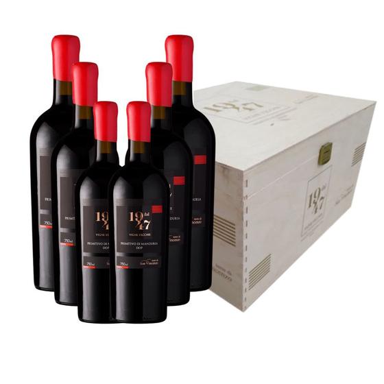 Vinho 1947 Primitivo Vigne Vecchie Manduria 750 ml Kit 06 Un Caixa De ...