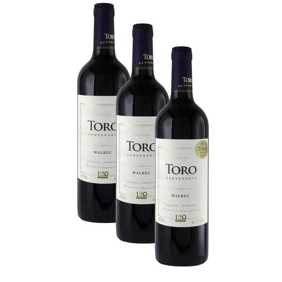 Vinho Argentino Tinto Toro Centenário Malbec 750 Ml - 3 Unidades ...