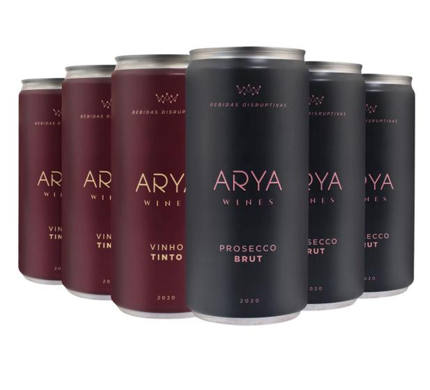 Vinho Em Lata - Arya Wines Prosecco E Tinto Kit 6 Latas - Vinho - Magazine Luiza